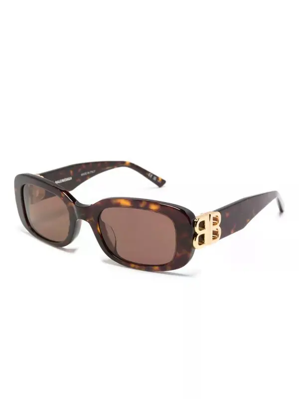 Balenciaga Dinasty Rectangle Sunglasses - Green