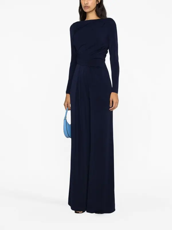 Talbot Runhof Gathered Wide-leg Jumpsuit