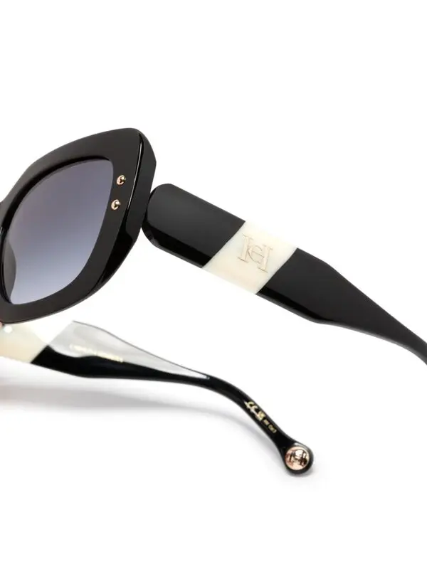 Carolina Herrera Colour-block Square-frame Sunglasses