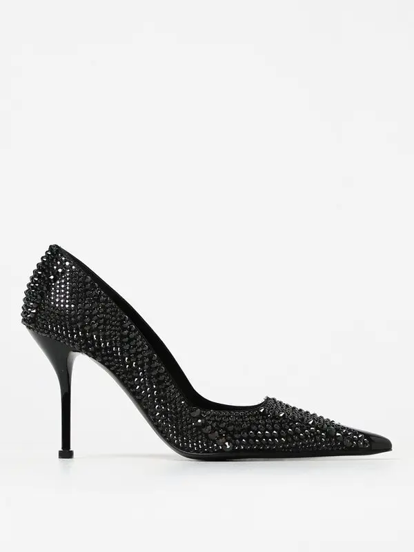 Alexander McQueen Leather Pumps With Rhinestones