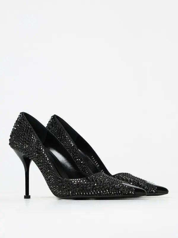 Alexander McQueen Leather Pumps With Rhinestones