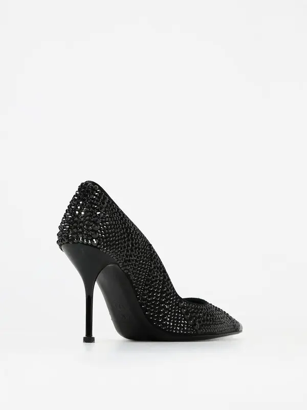 Alexander McQueen Leather Pumps With Rhinestones