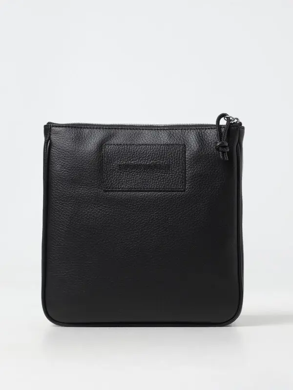 Emporio Armani Leather Shoulder Bag - Black