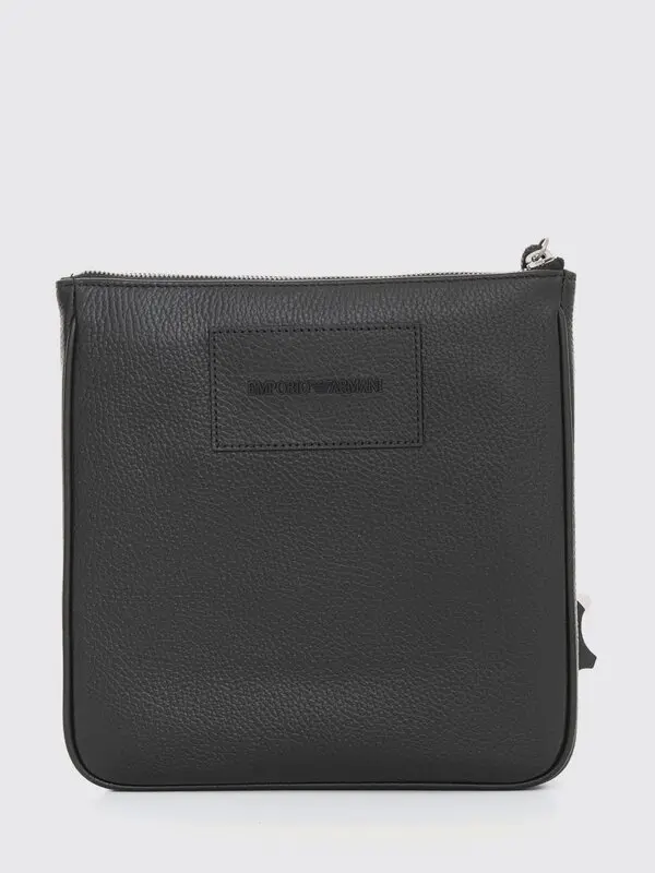Emporio Armani Leather Shoulder Bag - Black
