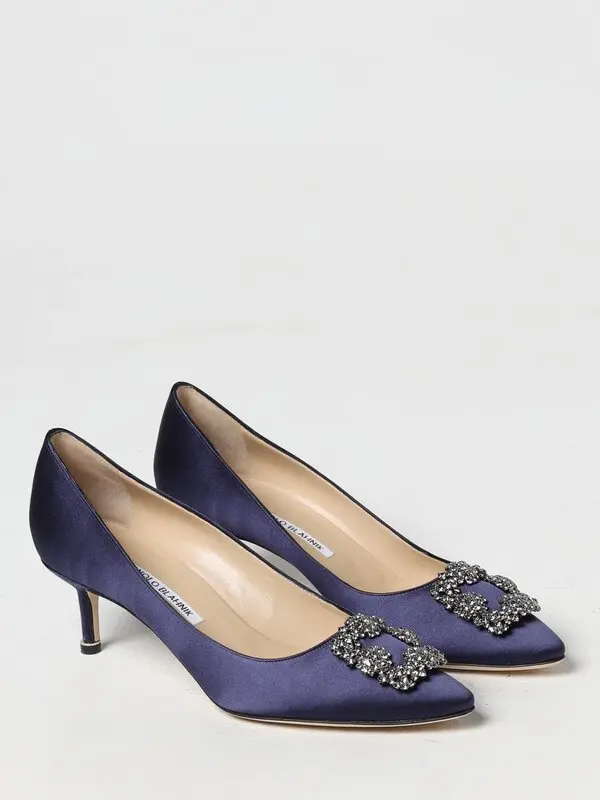 Manolo Blahnik Embellished Pointed Toe Pumps