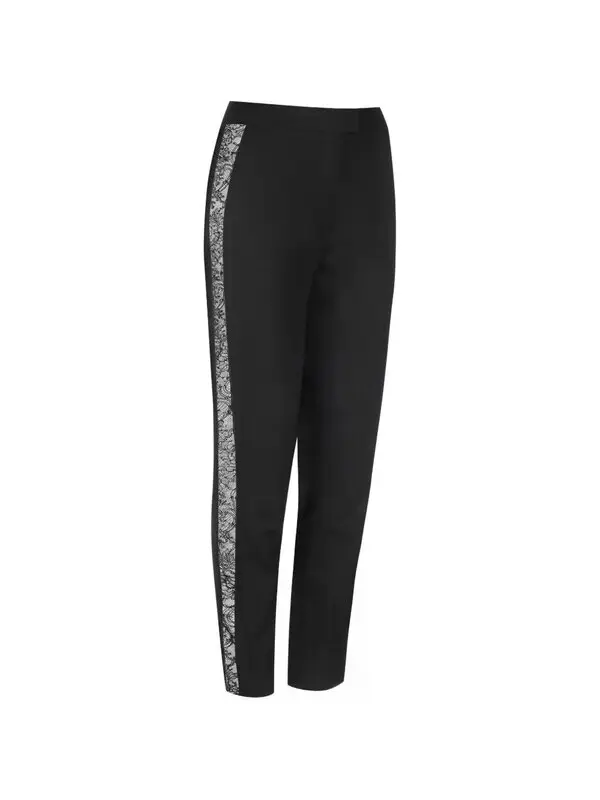 MAISON CLOSE Lace-stripe Virgin-wool Blend Tailored Pants