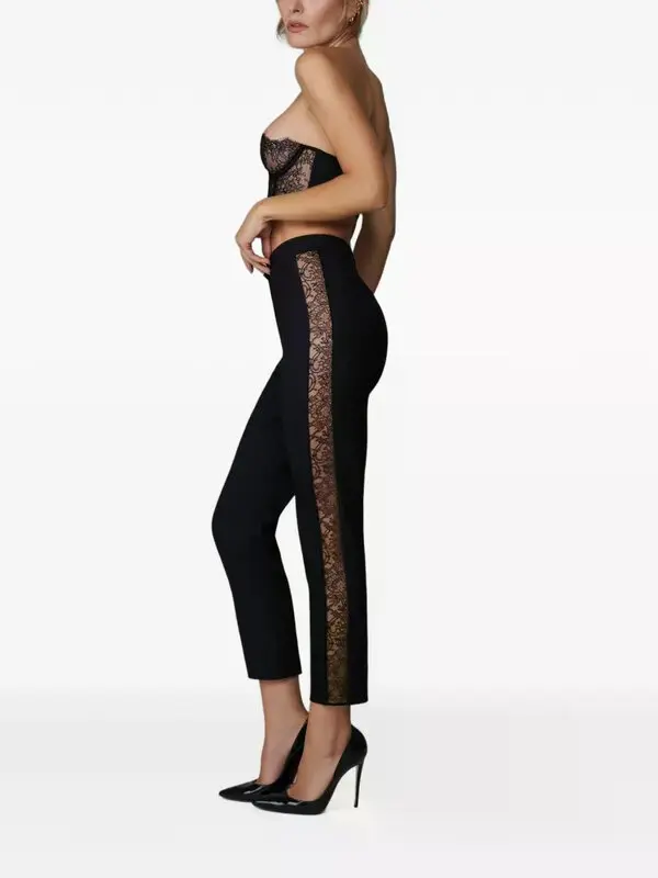 MAISON CLOSE Lace-stripe Virgin-wool Blend Tailored Pants