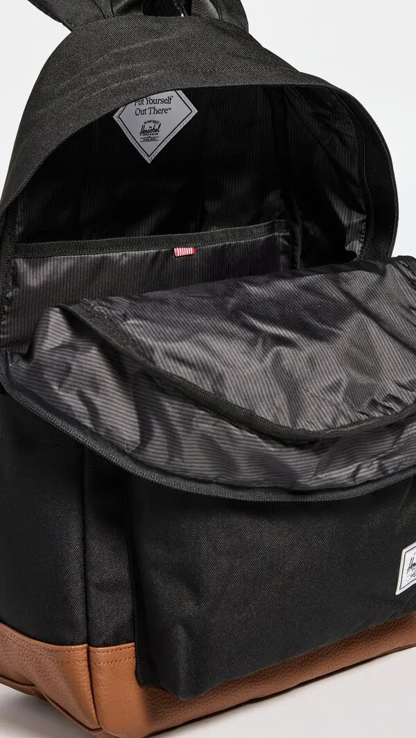 guess herschel heritage black and brown men backpack Supply Co. Shoulder Black/Tan, 8L : Clothing, Shoes & Jewelry which can flexibly accommodate water bottles of various sizes Herschel Supply Co. Heritage Backpack