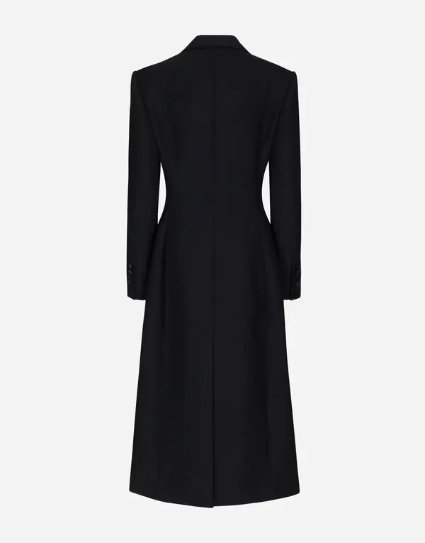 Dolce & Gabbana Long Single-breasted Wool Cady Coat