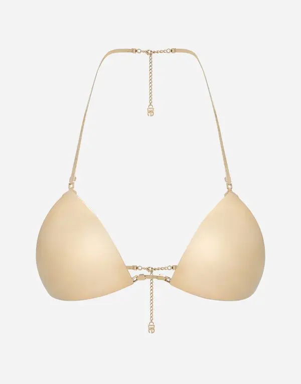 Dolce & Gabbana Rigid Decorative Metal Bra - Gold