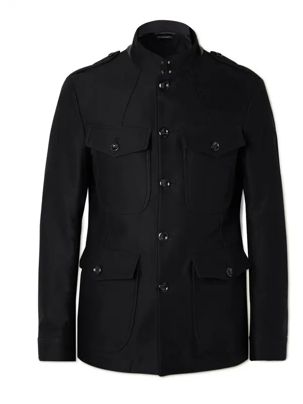 TOM FORD Slim-fit Cotton-moleskine Coat