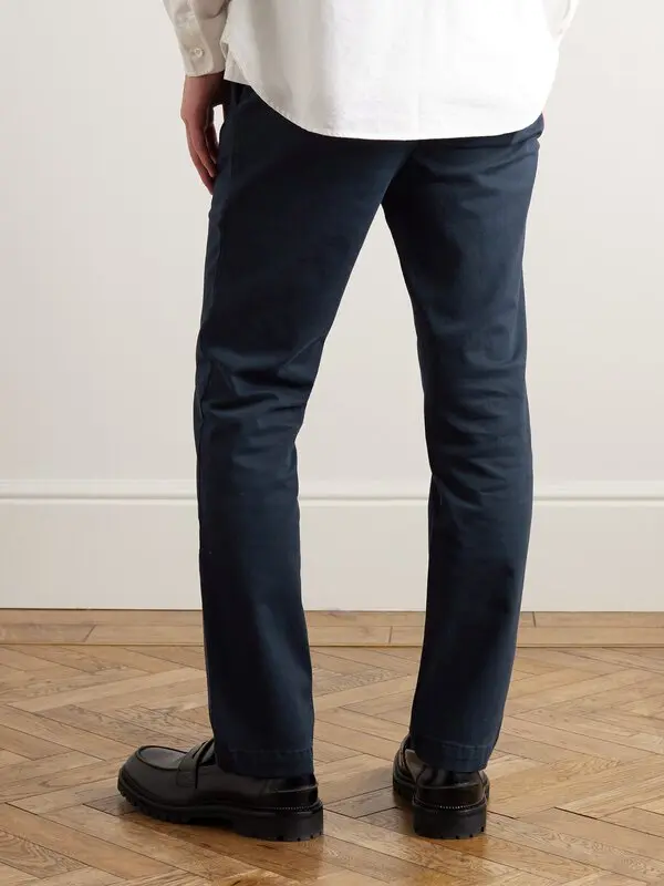 Mr P. Straight-leg Cotton-blend Twill Trousers