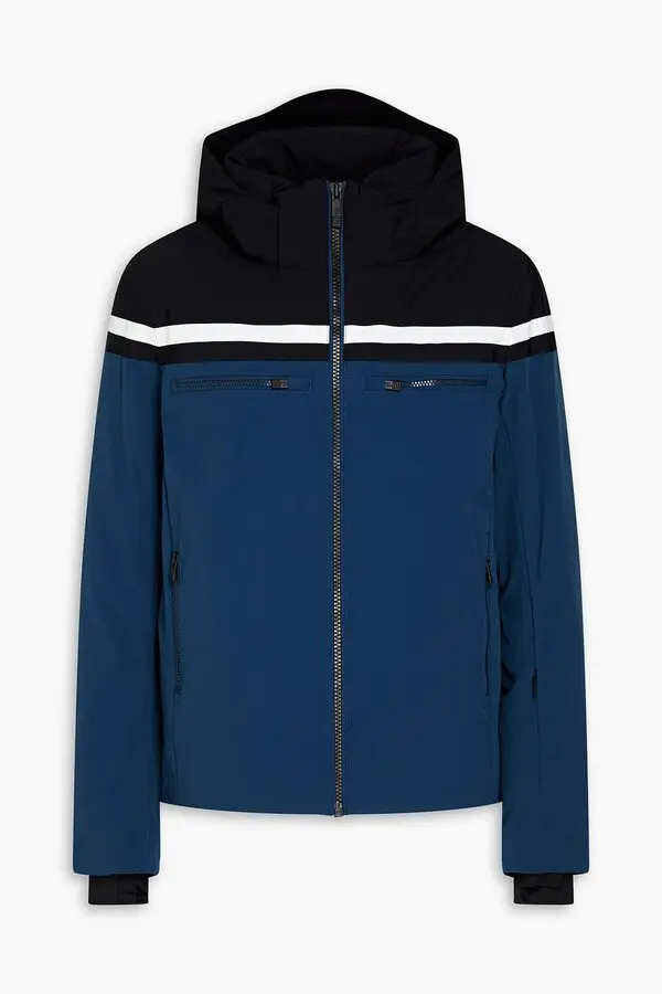 Fusalp Alfons Striped Hooded Ski Jacket - Storm Blue