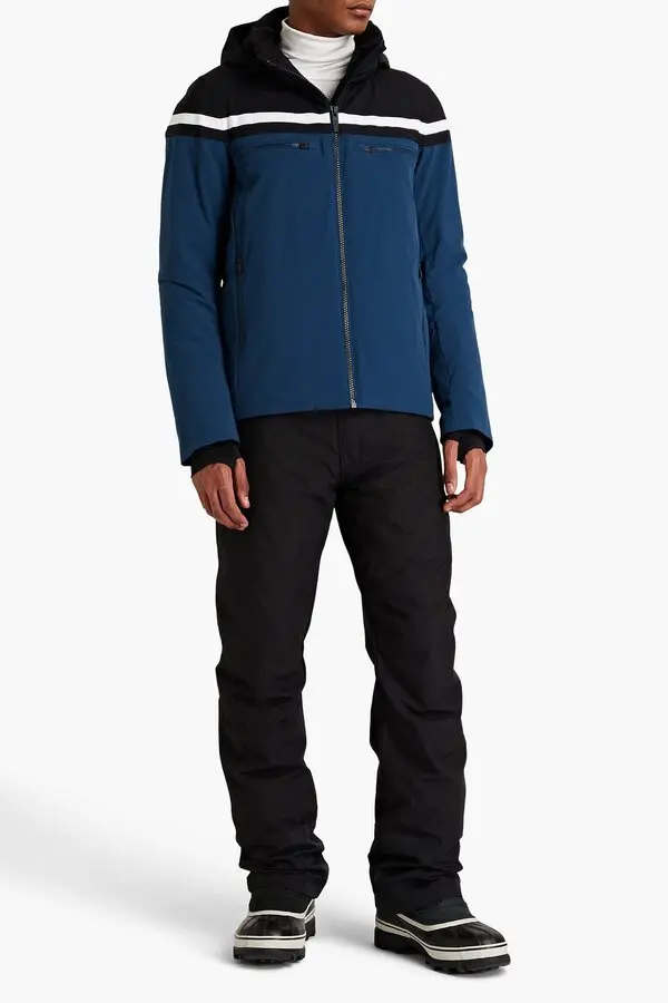 Fusalp Alfons Striped Hooded Ski Jacket - Storm Blue