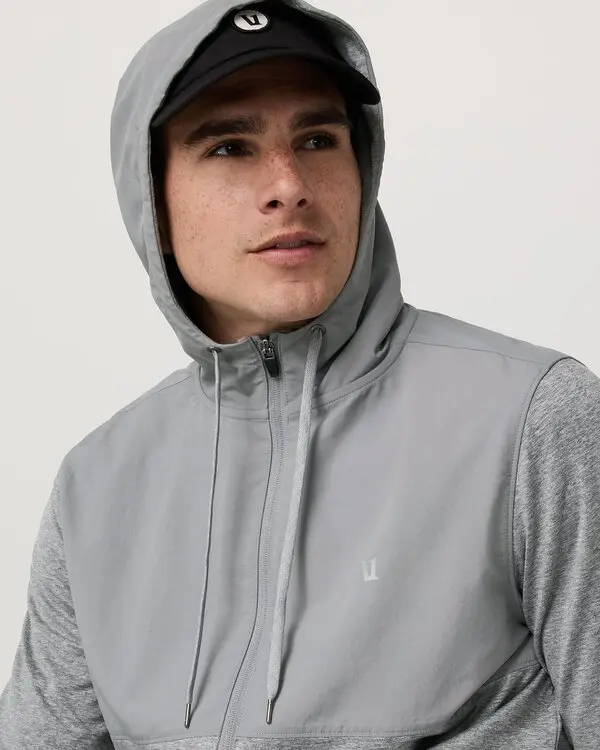 Vuori Sunday Element Hooded Jacket - Grey Heather