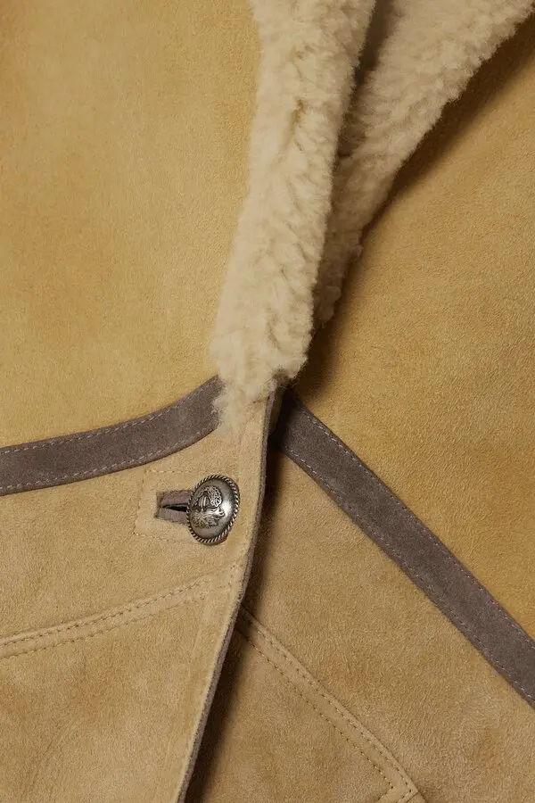 FORTELA Felicity Shearling Coat - Beige