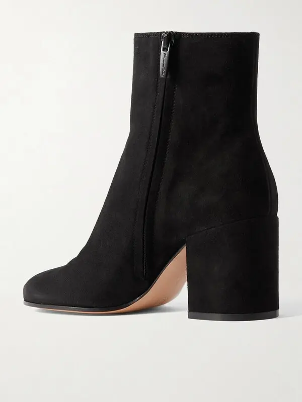 GIANVITO ROSSI Joelle 70 Suede Ankle Boots - Black
