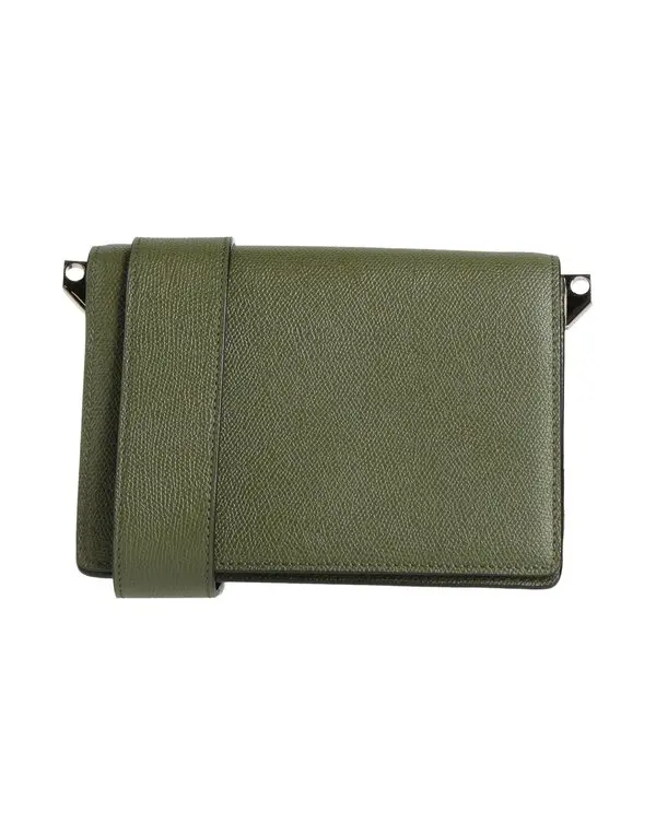VALEXTRA Military Calfskin Cross-body Bag - Green