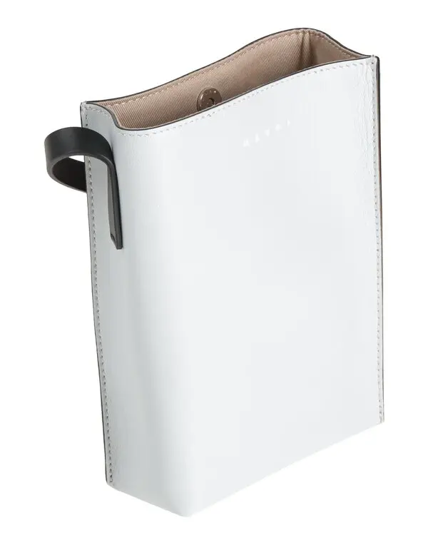Marni Crossbody Pouch In Leather - Grey