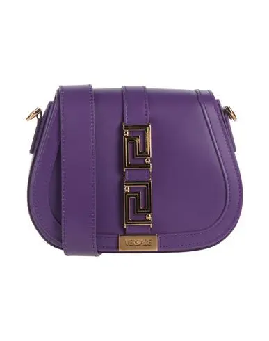 Versace Leather Cross-body Flap Bag - Purple