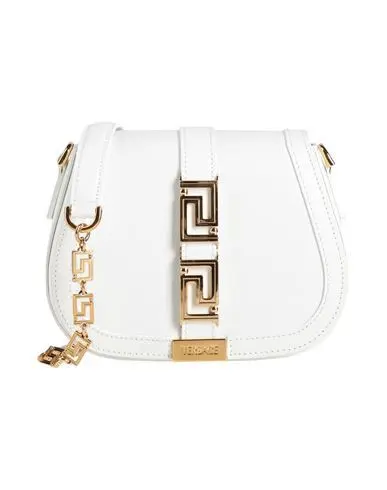 Versace Leather Cross-body Flap Bag - White