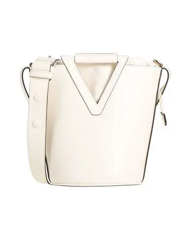 ROGER VIVIER Leather Cross-body Bucket Bag - White
