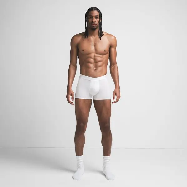 SKIMS 3" Boxer Brief | Purple | Medium | Stretch - Chalk