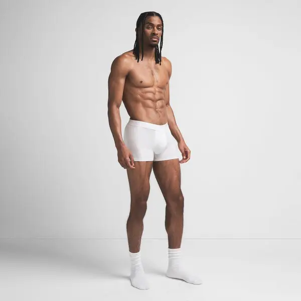 SKIMS 3" Boxer Brief | Purple | Small | Stretch - Chalk