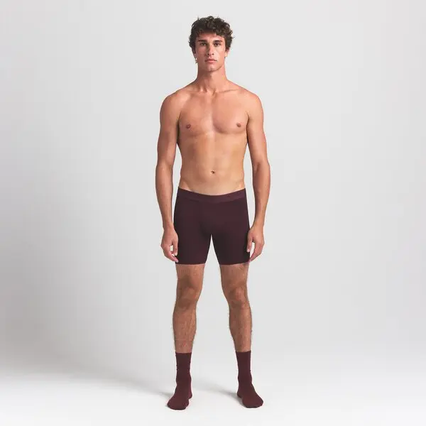 SKIMS 5" Boxer Brief | Red | | Stretch - Currant