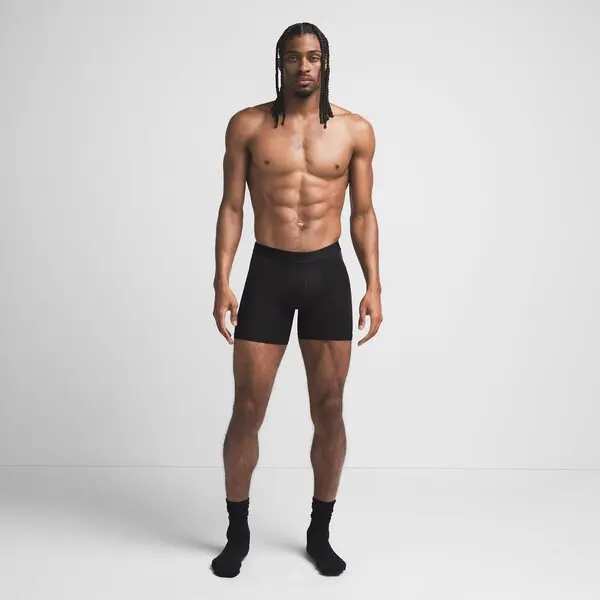 SKIMS 5" Boxer Brief | Red | | Stretch - Obsidian