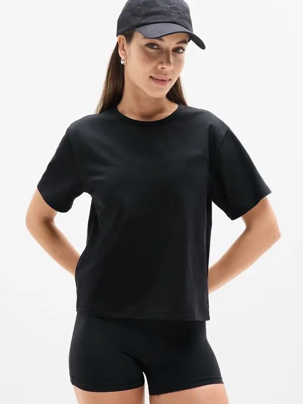Athleta Essential Relaxed T-shirt - Black