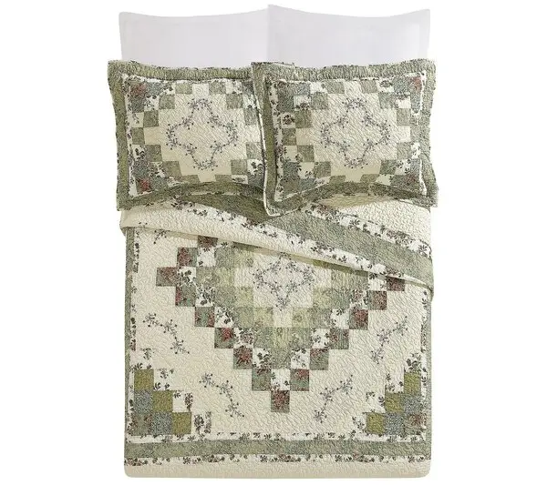 MODERN HEIRLOOM Olivia 3-piece Full/queen Quilt Set