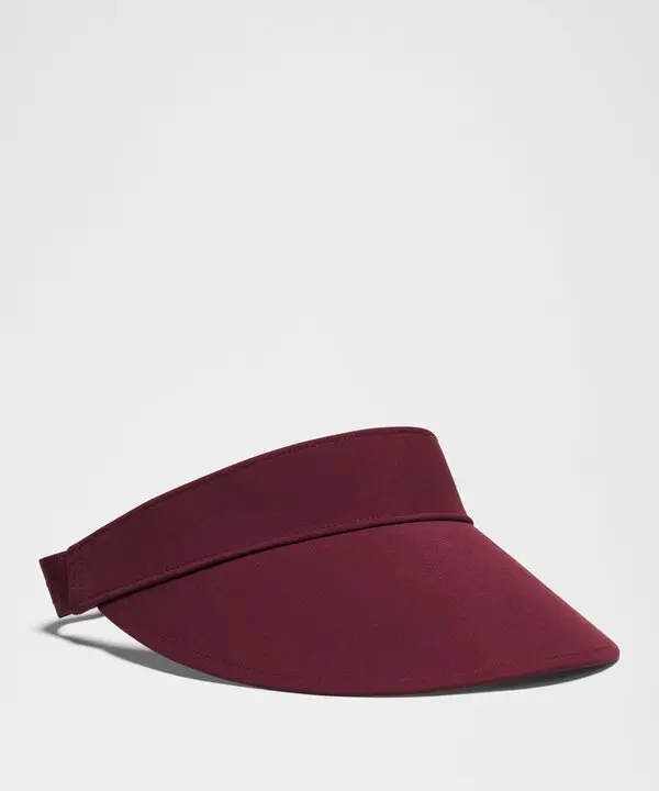 Lululemon Fast Paced Wide Band Running Visor - Burgundy Bay