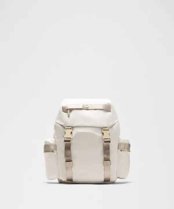 Lululemon Wunderlust Backpack - Light Ivory/wacky Khaki/gold