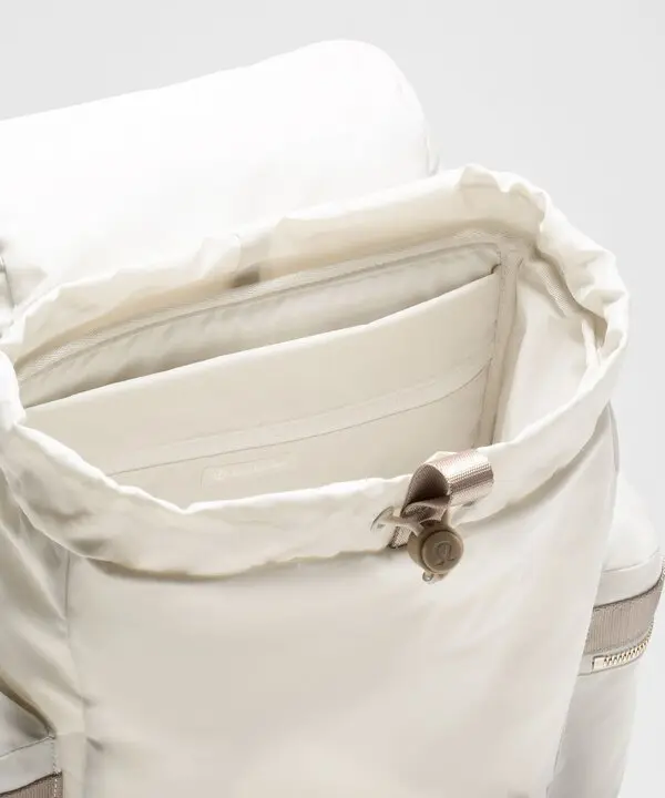 Lululemon Wunderlust Backpack - Light Ivory/wacky Khaki/gold