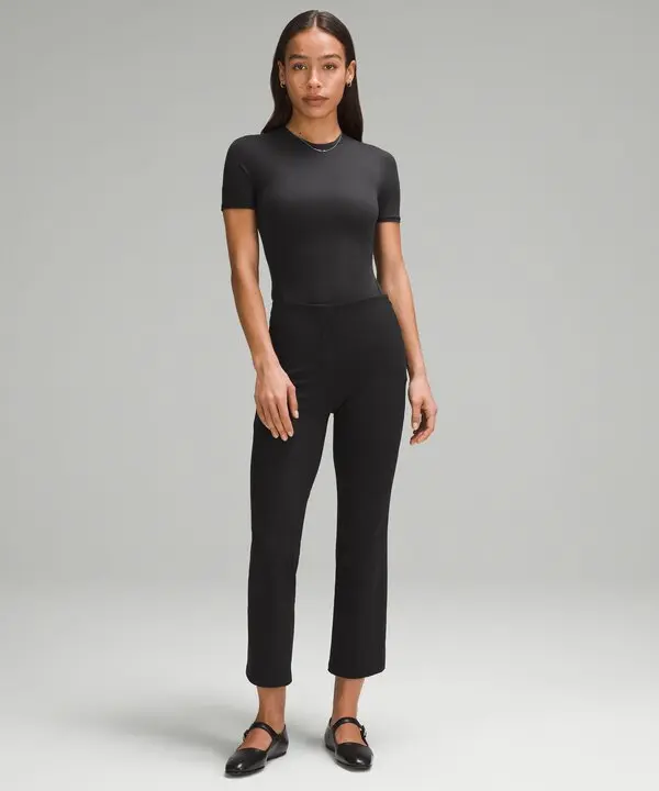 Lululemon High-Rise Cropped Trousers Black 33% Off Editorialist
