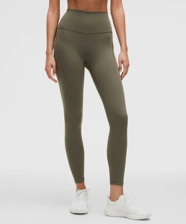 Lululemon Wunder Train High-rise Tight With Pockets 25 - Army Green