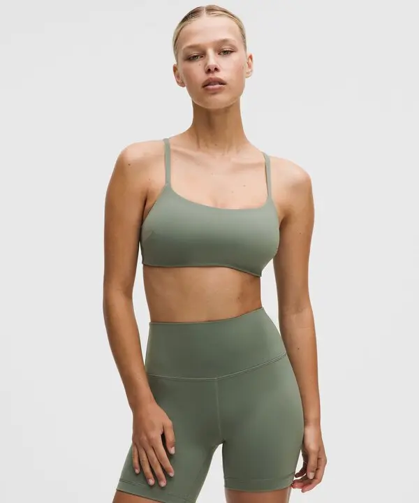 Lululemon Wunder Train Strappy Racer Bra - Willow Leaf