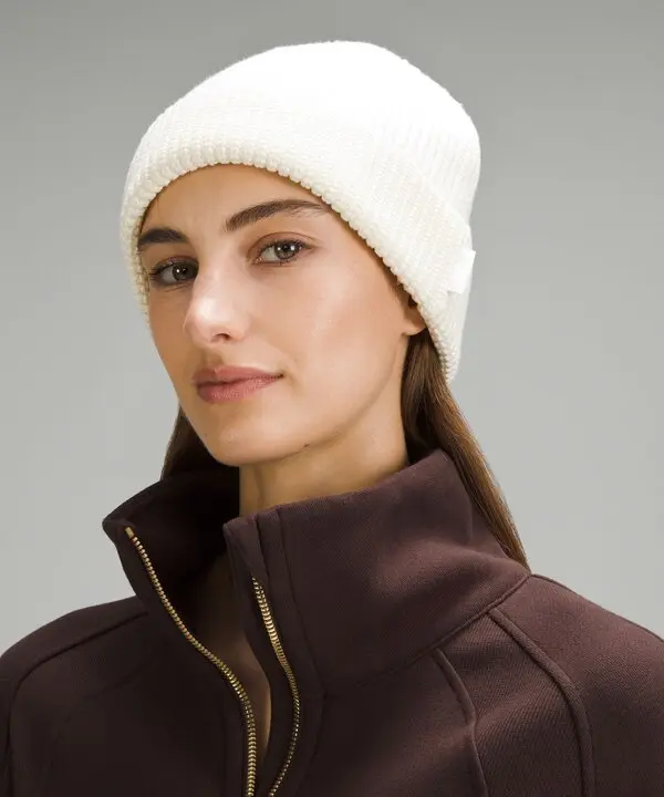 NWT Lululemon Close-Fit Cotton-Blend Ribbed Beanie Wisp Yellow display picture 1