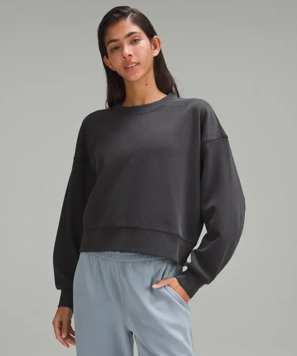 Lululemon Ribbed Softstreme Perfectly Oversized Cropped Crew