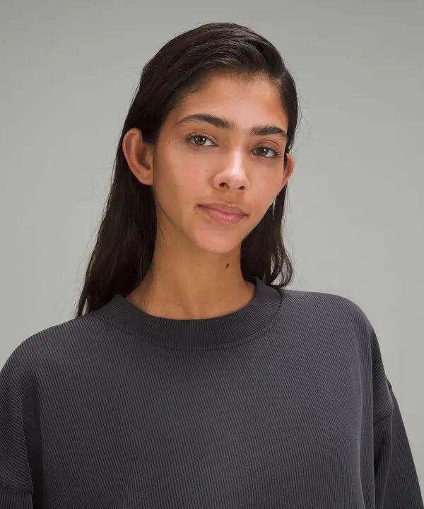 Lululemon Ribbed Softstreme Perfectly Oversized Cropped Crew