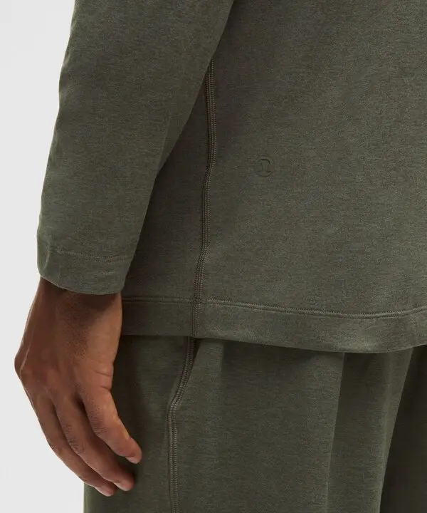 Lululemon Soft Jersey Half Zip - Heathered Army Green/heathered Willow Leaf
