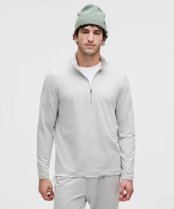 Lululemon Soft Jersey Half Zip - Heathered Vapor/heathered Silver Drop