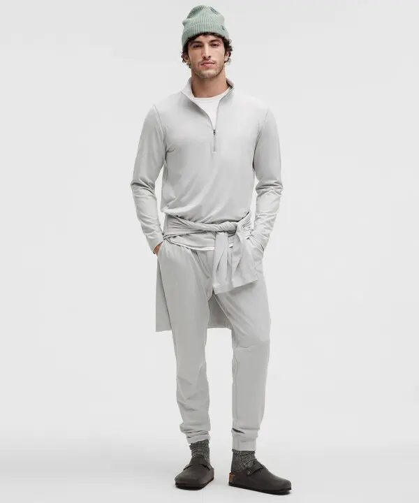 Lululemon Soft Jersey Half Zip - Heathered Vapor/heathered Silver Drop