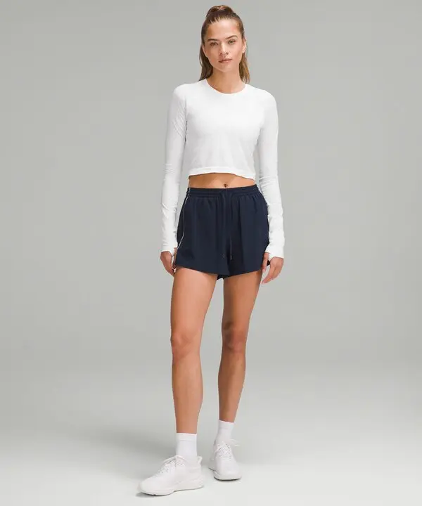 Lululemon Swiftly Tech Cropped Long-sleeve Shirt - White