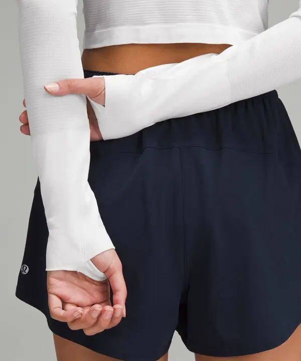 Lululemon Swiftly Tech Cropped Long-sleeve Shirt - White