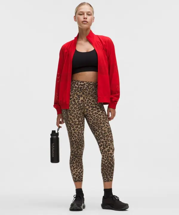 Lululemon Fast And Free High-rise Crop 23 - True Leopard Multi
