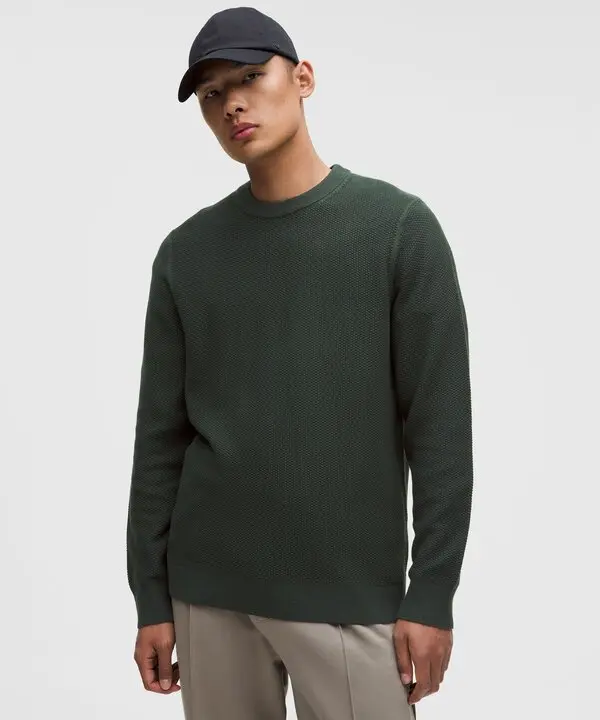 Lululemon Textured Knit Crewneck Sweater - Rainforest Green