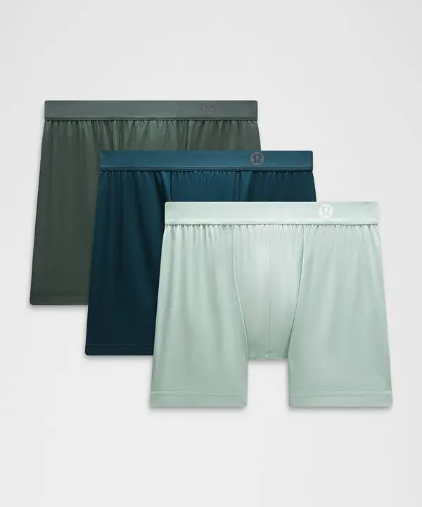 Lululemon Always In Motion Boxer 5 - Indochine Blue/pelican/rainforest Green