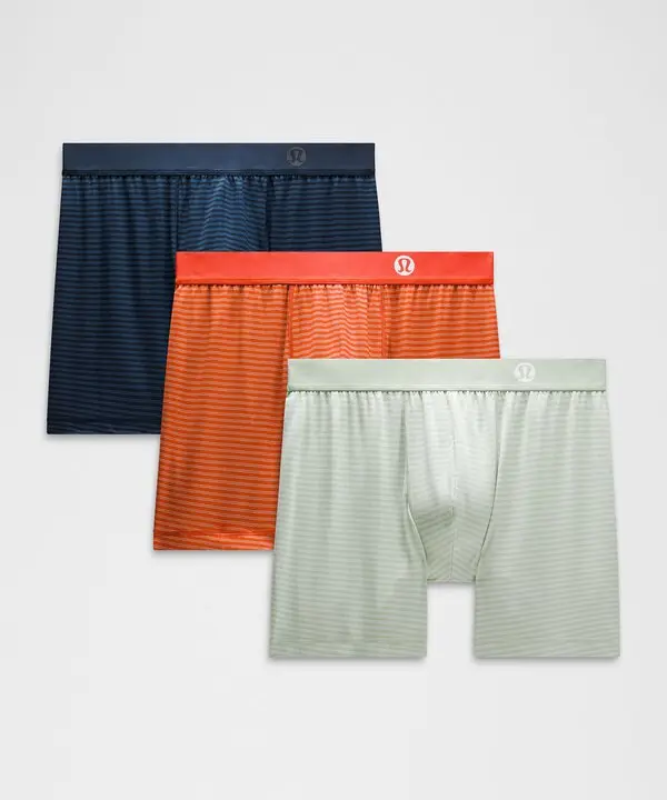 Lululemon Always In Motion Boxer 5 - Twofold Stripe Blue Twill True Navy/twofold Stripe Pelican Fog Green/twofold Stripe Ashen Rose Dare Devil